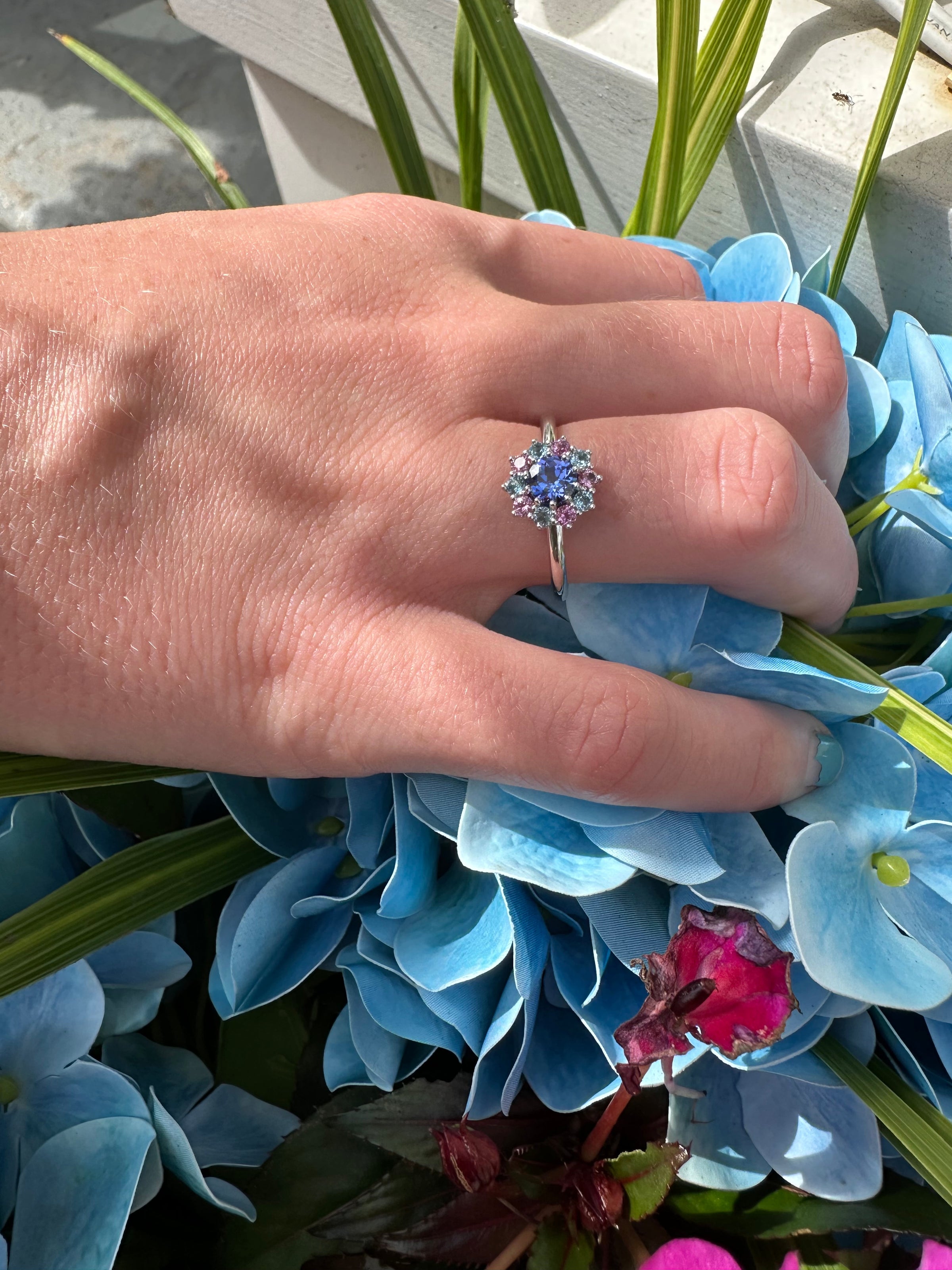 Hydrangea Cluster Ring (made to order) | Coast GoldWorks