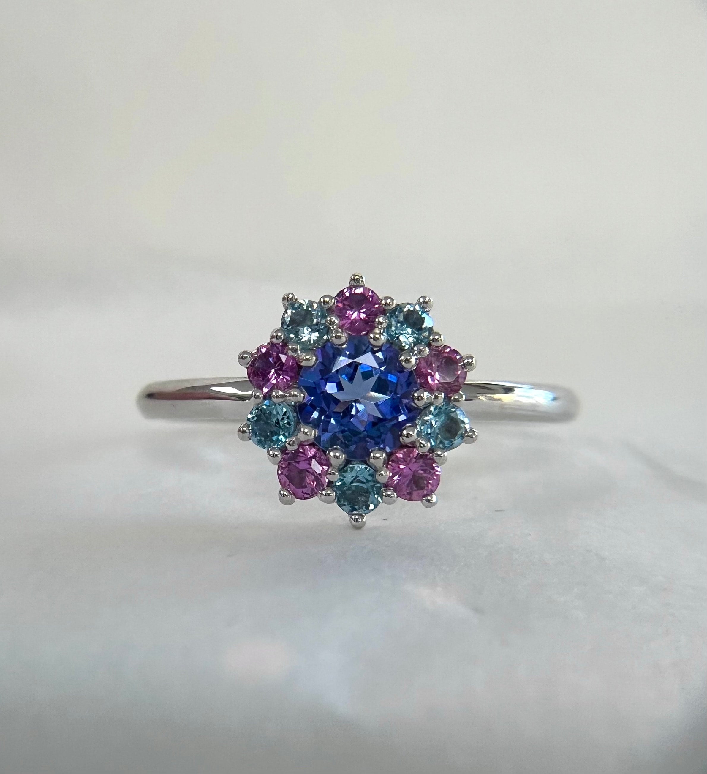 Hydrangea Cluster Ring (made to order) | Coast GoldWorks