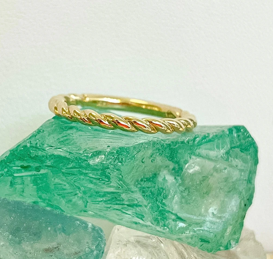 Twisted 14k Yellow Gold Rope Band | Coast GoldWorks