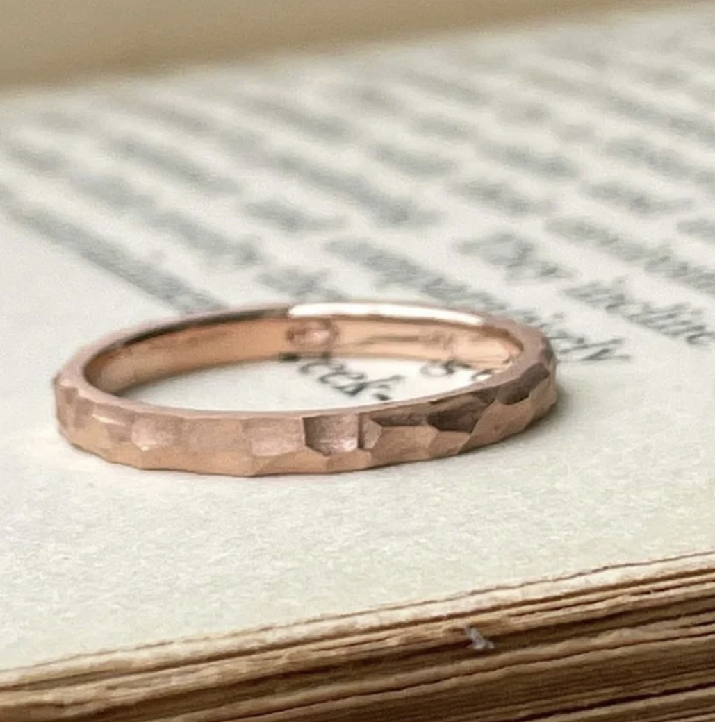 14k Rose Gold Ripple Band | Coast GoldWorks