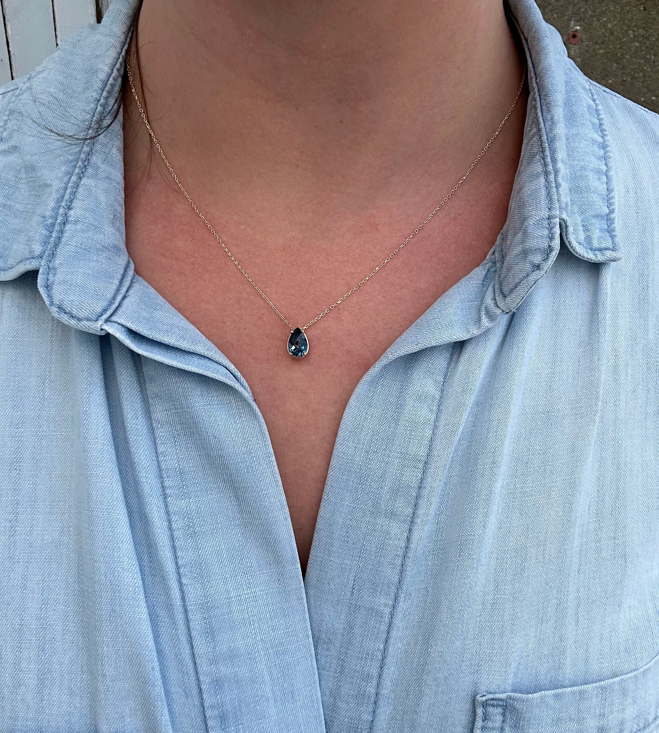 14k Yellow Gold Droplet Necklace | Coast GoldWorks