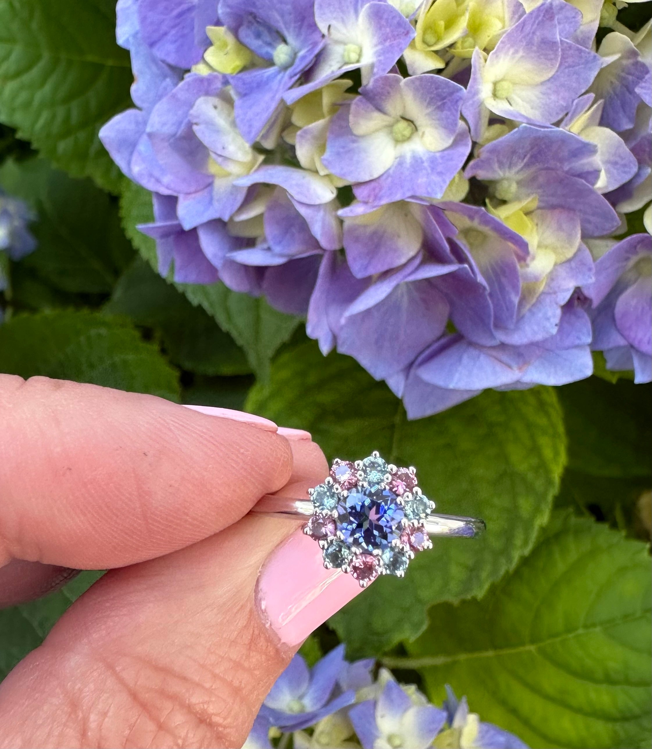 Hydrangea Cluster Ring (made to order) | Coast GoldWorks